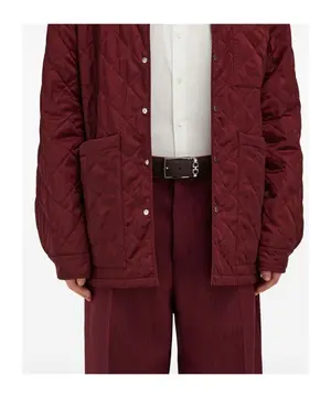 FERRAGAMO Reversible Gancini Belt - Dark Red/black