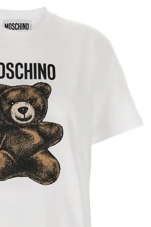 Moschino Teddy Bear Print Crewneck T-shirt - White