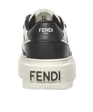 Fendi Low-top Sneakers With Ff Decal - Black