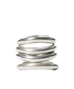 ANN DEMEULEMEESTER Herta Ring Set - White