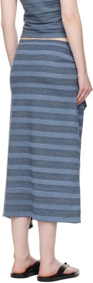 Our Legacy Striped Asymmetrical Tie-front Skirt