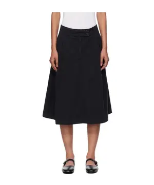 A.p.c. Pleated Cotton Midi Skirt