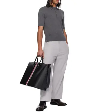 Thom Browne Duffle Bag With Signature Stripe