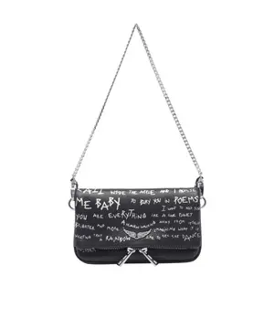 Zadig&Voltaire Graffiti Chain Shoulder Bag