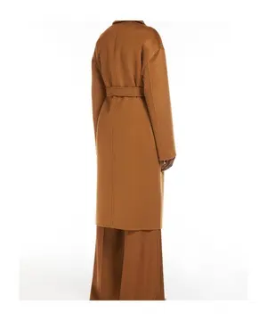 Max Mara Melinda Belted Long-sleeved Coat - Brown