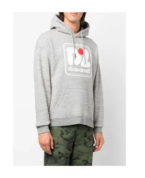 Dsquared2 Logo Printed Drawstring Hoodie