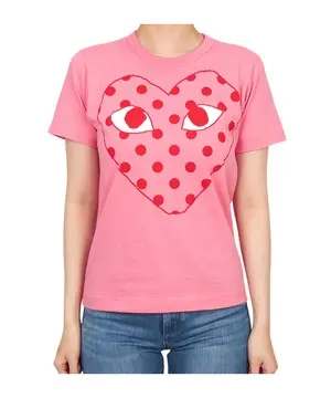 Play Comme Des Garcon Short Sleeve T-shirt - Pink