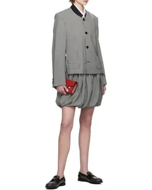 Marni Plaid Bubble Skirt - Gray