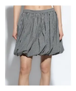 Marni Plaid Bubble Skirt - Gray