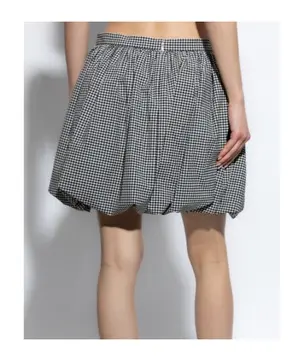 Marni Plaid Bubble Skirt - Gray