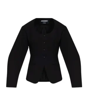 Jacquemus Ovalo Button-up Blazer - Black
