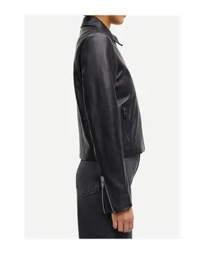 SAMSOE SAMSOE Sashiloh Zip Leather Jacket