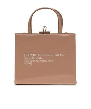 Off-White Patent Leather Square Tote