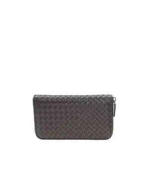 Bottega Veneta Large Zipper Wallet - Black