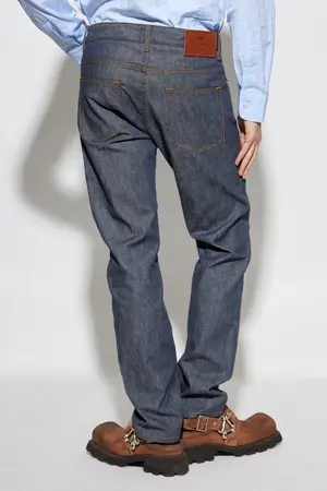 Etro Logo Patch Tapered Jeans - Black