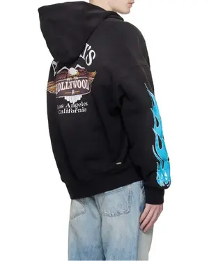 Amiri Ma Flames Zip Hoodie - Black
