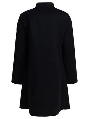 Valentino Garavani Button-up A-line Hem Coat With Gold Accents - Black