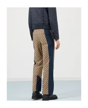 Gucci Gg Canvas Straight Leg Trousers