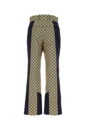 Gucci Gg Canvas Straight Leg Trousers