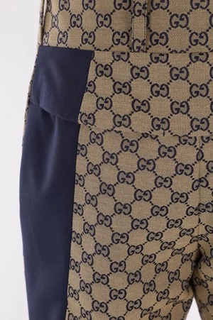 Gucci Gg Canvas Straight Leg Trousers