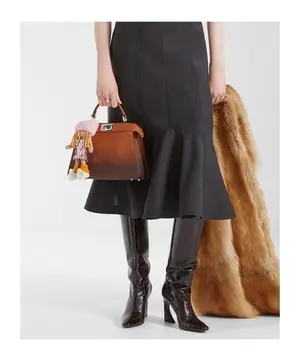 Fendi Peekaboo Iseeu Small Tote Bag - Brown Gradient