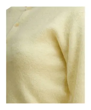 Auralee Garment-dyed Knit Crew-neck Cardigan - No