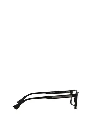 Emporio Armani Logo Flat Mirror Eyeglasses - Black