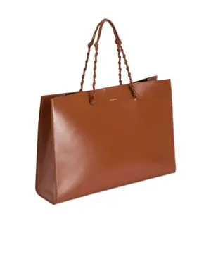 JIL SANDER Gle Tote Bag With Knotted Top Handles - Tan