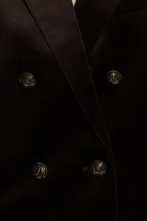 Zadig&Voltaire Double-breasted Velvet Blazer With Embossed Buttons