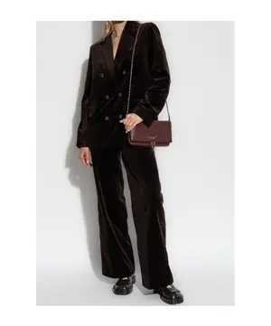 Zadig&Voltaire Double-breasted Velvet Blazer With Embossed Buttons
