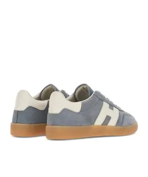 Hogan Suede Leather "h" Detail Sneakers - Blue