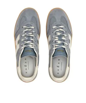 Hogan Suede Leather "h" Detail Sneakers - Blue