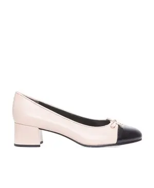 Tory Burch Logo Plaque Round-toe Pumps