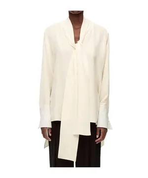 Loewe Anagram Embellished Silk Blouse