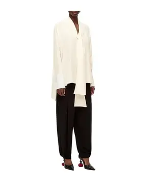Loewe Anagram Embellished Silk Blouse