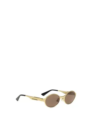 Bottega Veneta Dash Oval Sunglasses - Brown