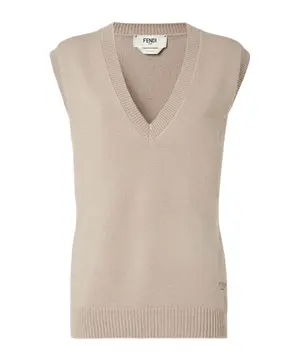 Fendi Fendi Logo Embroidered Knit Vest No