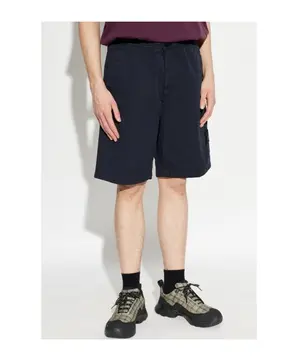 Stone Island Logo Patch Bermuda Shorts - Blue