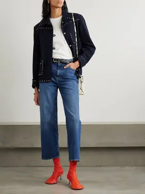 FRAME High Waist Wide Leg Jeans