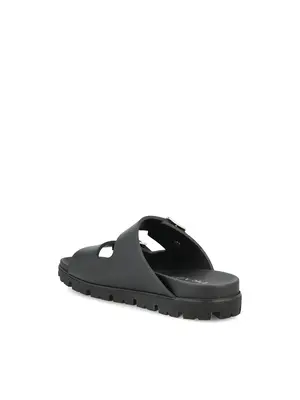 Prada Logo Detailed Buckled Sandals