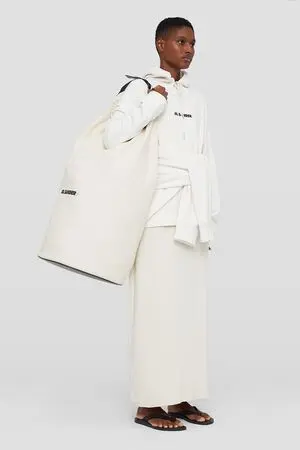 JIL SANDER Logo-print Hoodie - White