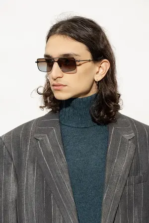 Valentino Garavani Rectangular Frame Sunglasses With Studded Details - Multicolor