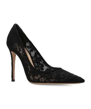 GIANVITO ROSSI Pointed-toe Lace Pumps
