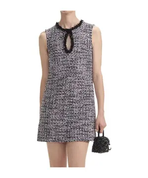 SELF-PORTRAIT Boucle Embellished Mini Dress