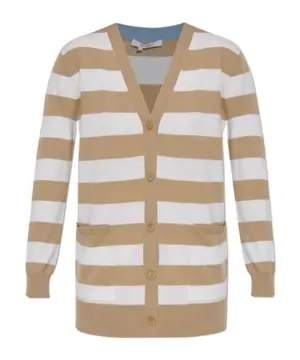 Max Mara Fiemme Striped Cardigan - Beige