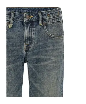 R13 Straight Leg Jeans With Contrast Stitching