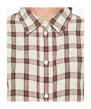 RÓHE Oversized Check Long Sleeve Shirt - Multicolor