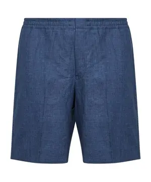 Zegna Zegna Tailored Drawstring Shorts Navy