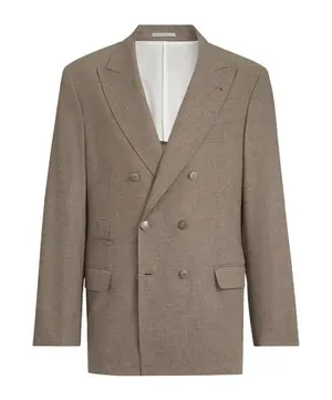 Brunello Cucinelli Double-breasted Blazer - Gray