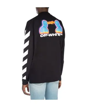 Off-White Logo Printed Long-sleeved T-shirt